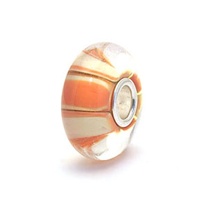 OOAK : Trollbeads OOAK Small and Beautiful Orange Stripes 3